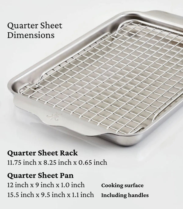 Hestan OvenBond Tri-ply Quarter Sheet Pan with Rack – Cassandra's Kitchen