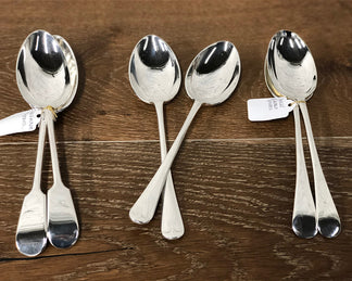 HÔTEL Vintage English Kitchen Spoons | Pure Silver | Set of 2 ...