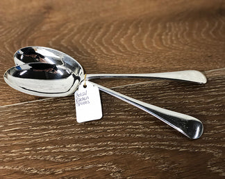 HÔTEL Vintage English Kitchen Spoons | Pure Silver | Set of 2 ...