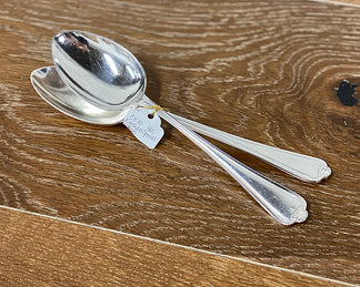 HÔTEL Vintage English Kitchen Spoons | Pure Silver | Set of 2 ...