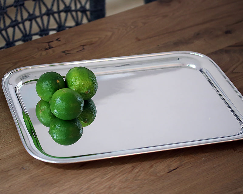 HÔTEL Silver Rectangular Tray