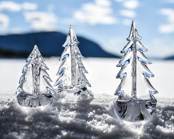 Evergreen Glass Trees by Simon Pearce | Decorative Glass Trees ...